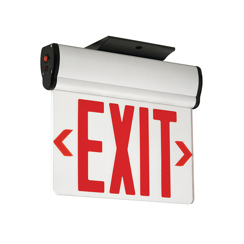 Compass CELS1RN Edge-Lit LED Exit Sign, Surface Mount, Single Face, Re