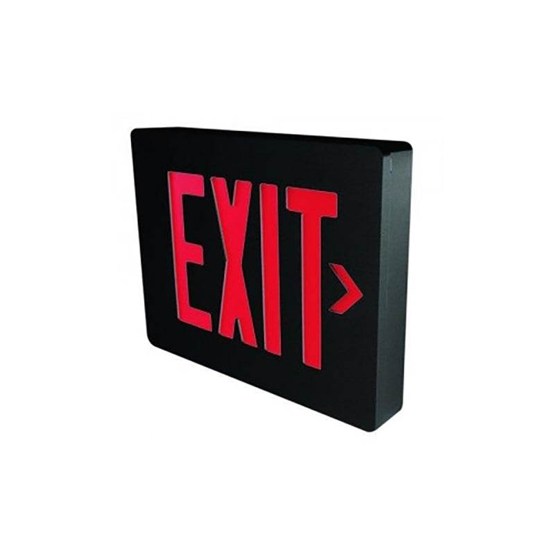 Dual-Lite SE Series Die Cast LED Exit Sign, Universal Mount, Single Fa