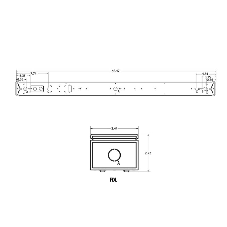 Lithonia CLX 48" 26W LED Linear Strip Light, Flat Diffuse, 4000lm, 400