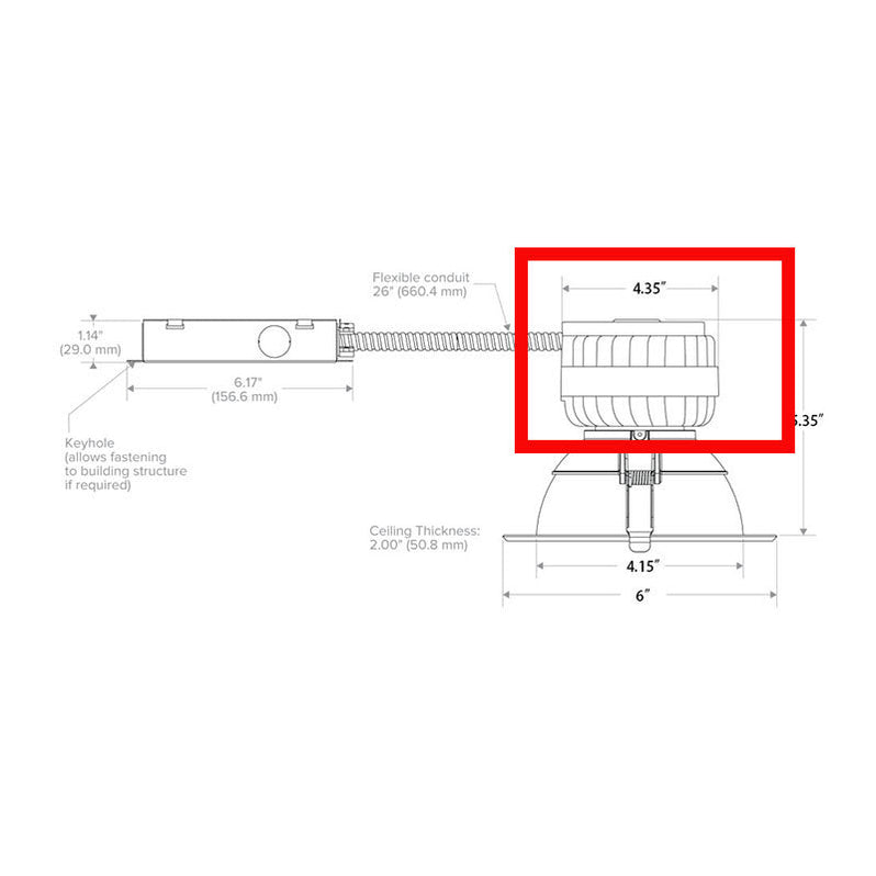 Prescolite LBRP-M-LSMLCS9-WD LiteBox Pro 1900/2300/2700 Lumens LED Mod
