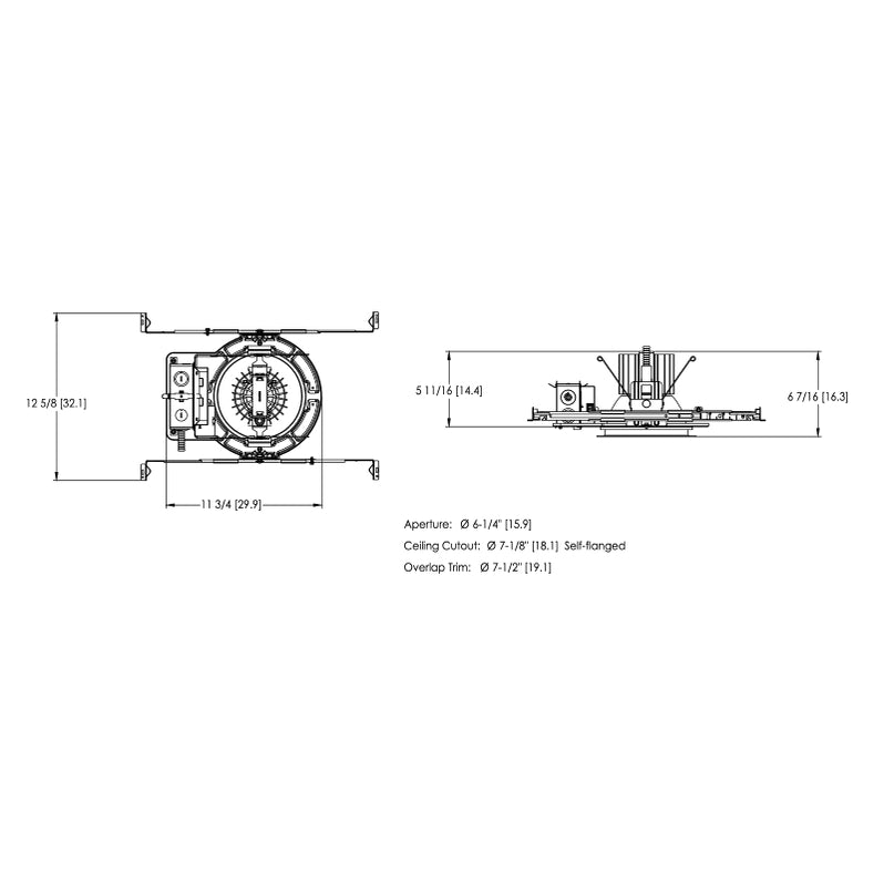 Lithonia LDN6 6" LED Round New Construction Recessed Housing