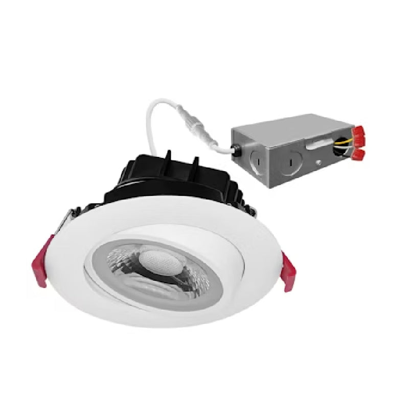 Envision LED 4" 12W Gimbal Adjustable Downlight Canless, 5CCT Selectab