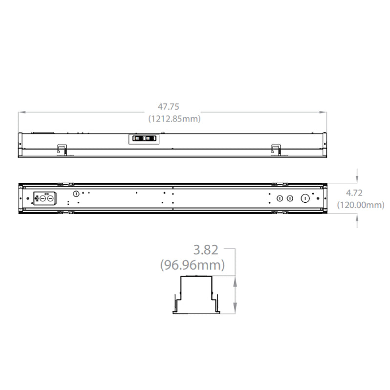 Columbia NRL4-LSCS Transition 4-ft LED Narrow Recessed Linear Light, C