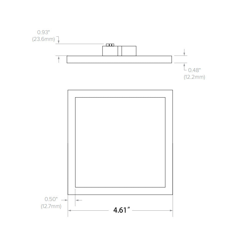 Prescolite LBSES-4SQD LiteBox Edge-Lit 4" 10W LED Square Surface Mount ...