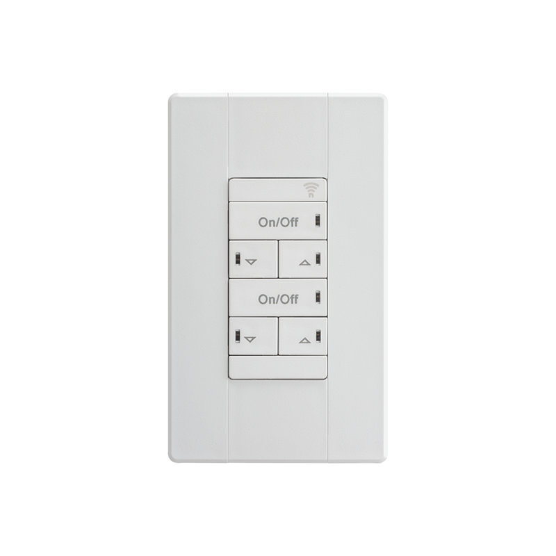 nLight RPODLA 2P DX MVOLT AIR Wireless Line Powered Wall Switch, 2-Pol