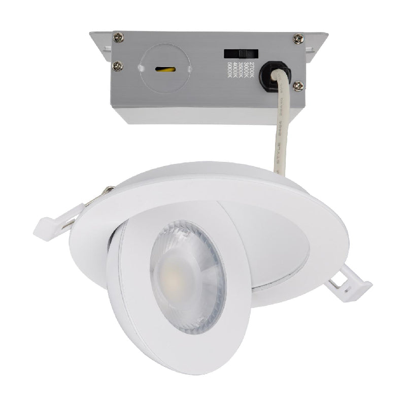 Satco 4" 9W LED Round Direct Wire Downlight, 5CCT Selectable