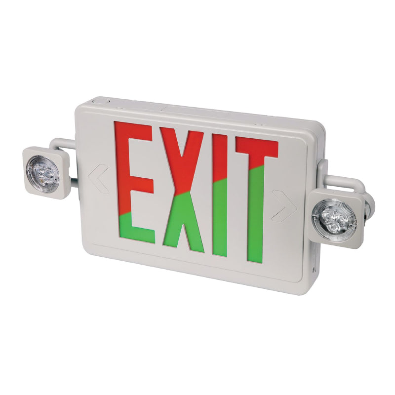 Sure-Lites APC7RGSQ30 Square Headed Combination LED Exit Sign and Emer