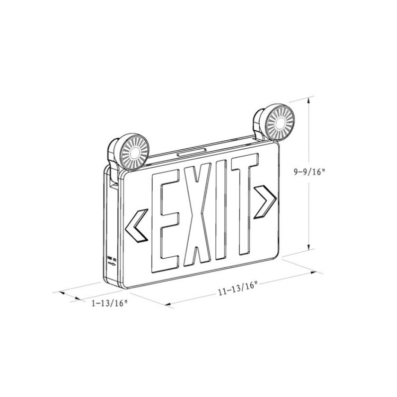 Chloride VLLCR2R Value+ LED Exit/Emergency Combo with Remote Capabilit