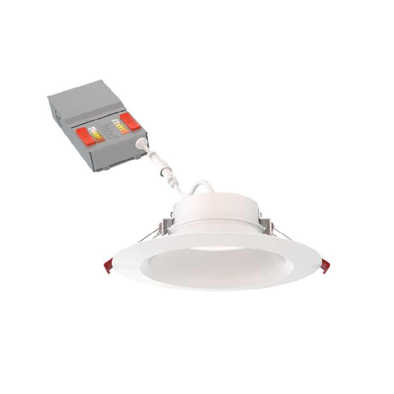 Juno Canless WF4 4" LED Deep Regressed Smooth Downlight - Lumen and CC