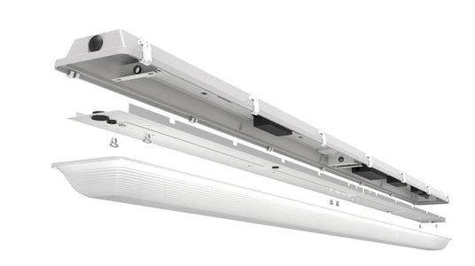 Lithonia FEM LED 96" Vapor Tight 12000Lm 75W 4000K Low-Profile Enclose