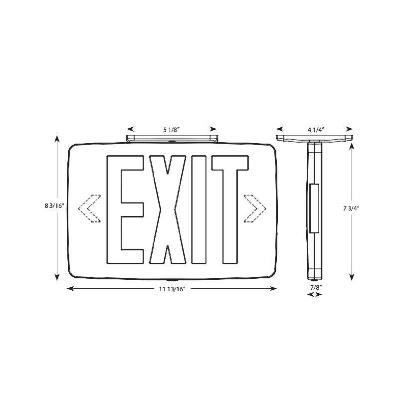 Sure-Lites TPX7 LED Exit Sign with Battery