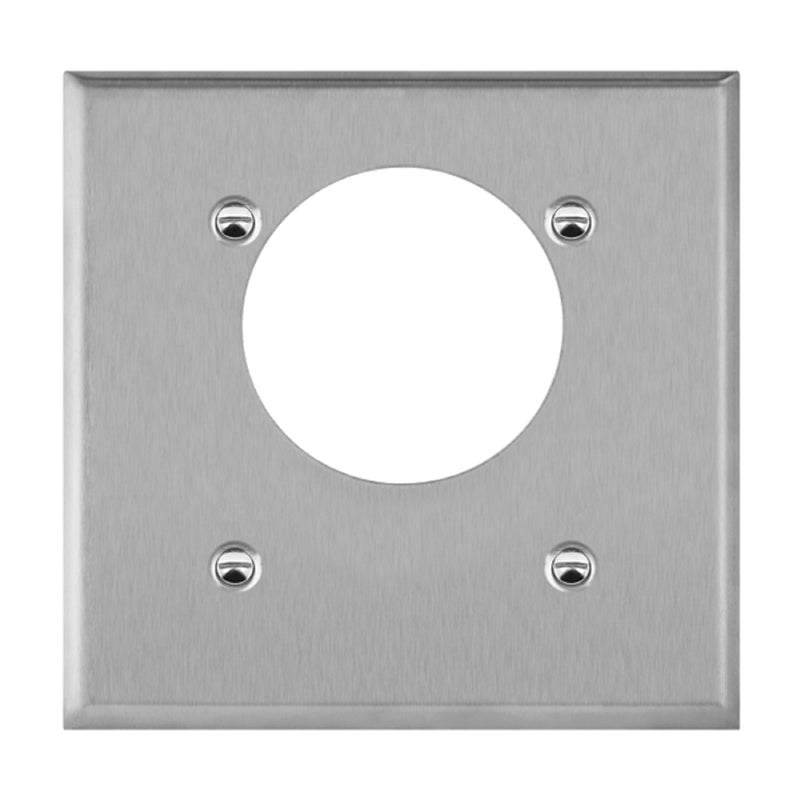 Enerlites 7892 2-Gang Power Outlet Receptacle Metal Wall Plates, 10-Pa