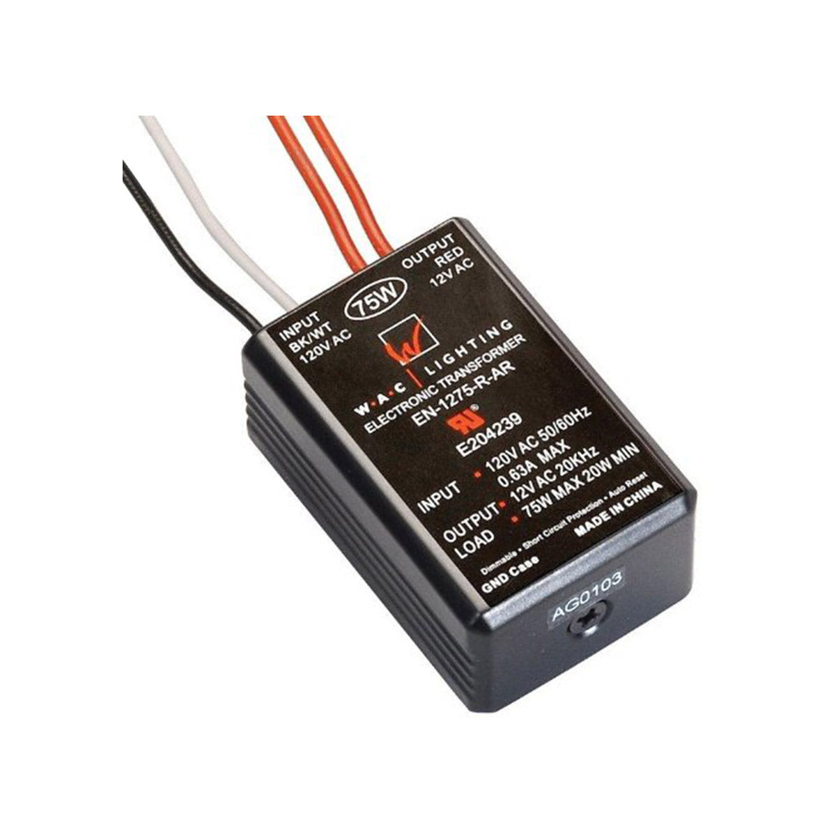 WAC 75W Non-Enclosed Electronic Transformer