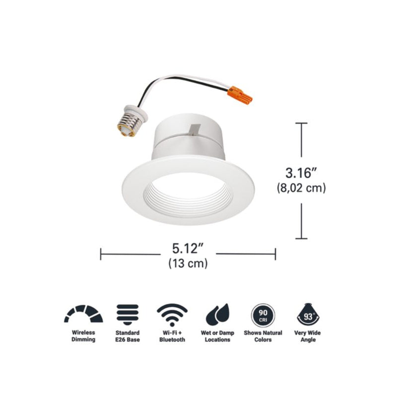 Halo RL4 WiZ Pro 4" Smart Wi-Fi Retrofit LED Downlight Module 600 Lume