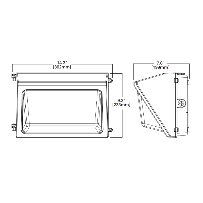 Lumark WPMLED25S 100W LED Wall Pack, CCT Selectable