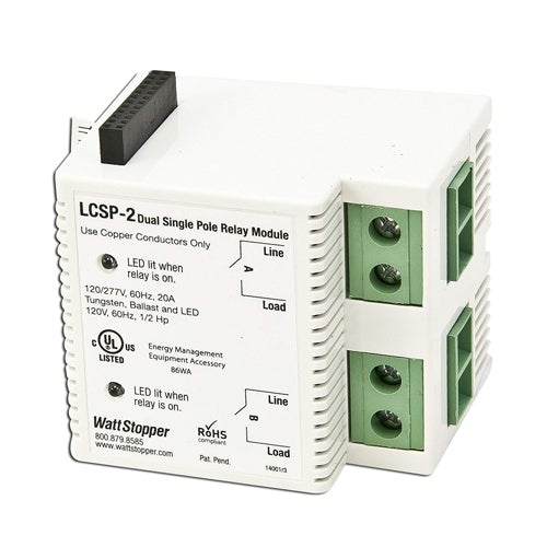 Wattstopper LCSP-2 Dual Single-Pole Relay Module for LC8